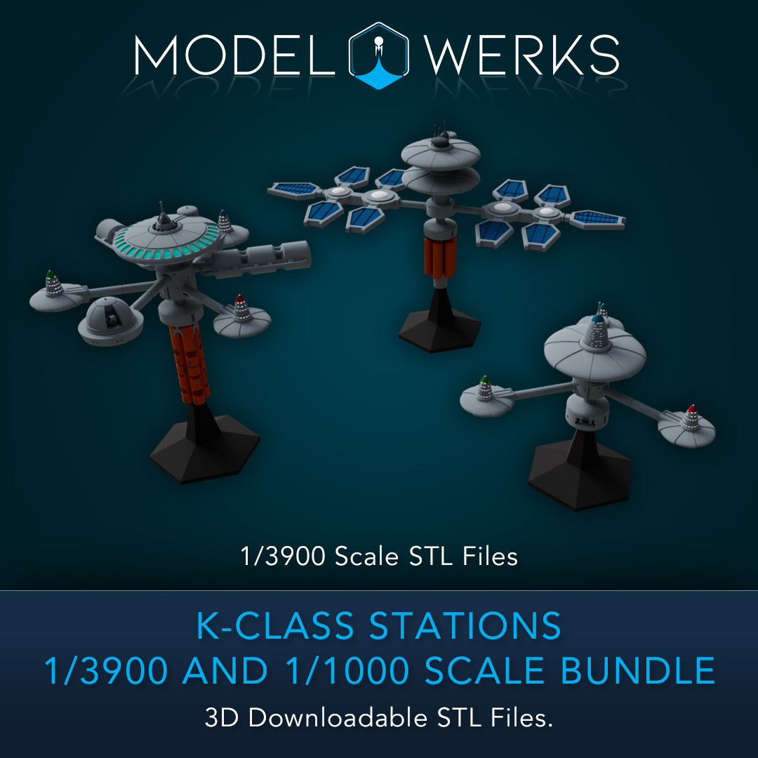 K-Class Stations 1/3900 and 1/1000 Scale STL Bundle – modelwerkshop