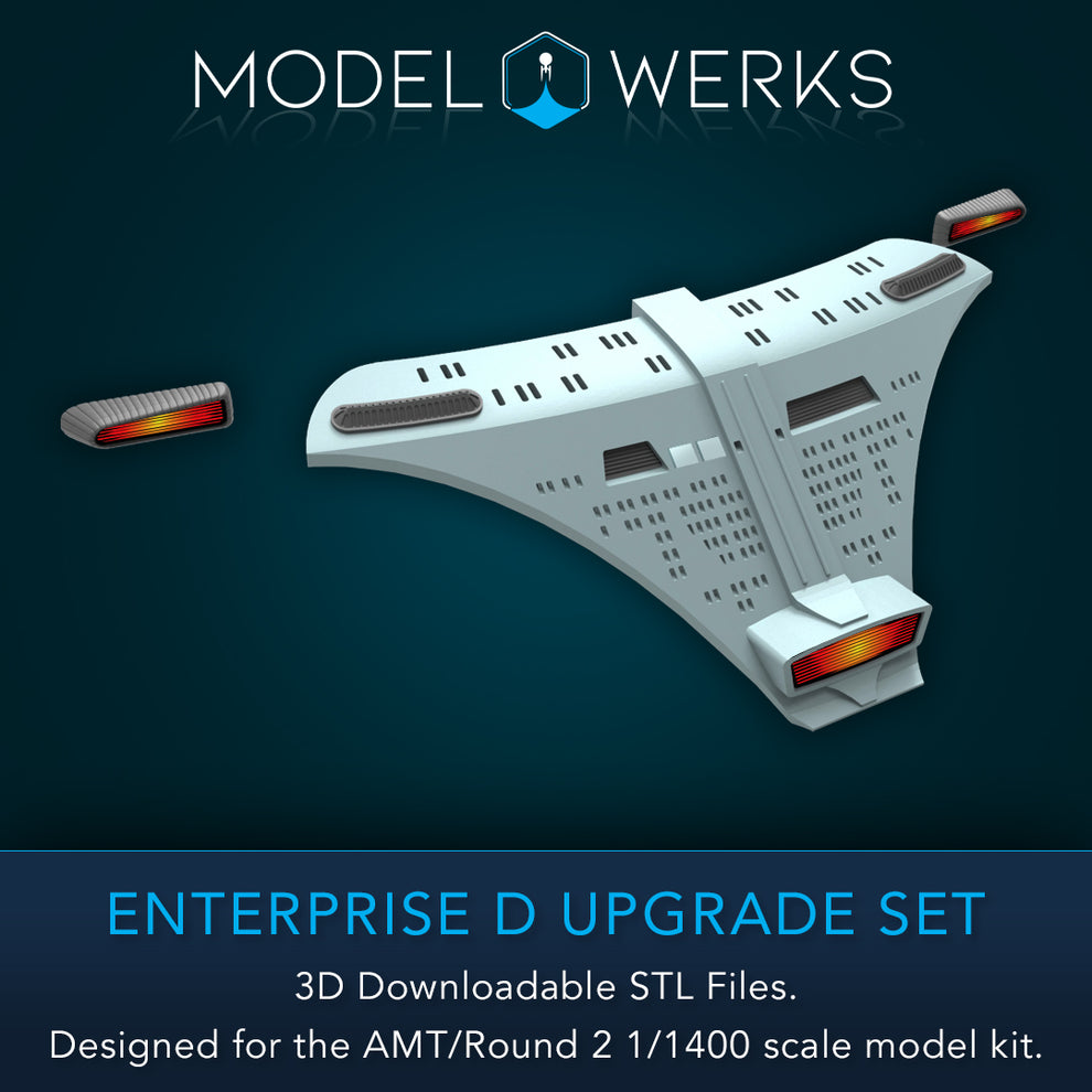 1/1400 Scale Enterprise-D Upgrade Set STL File Download – modelwerkshop