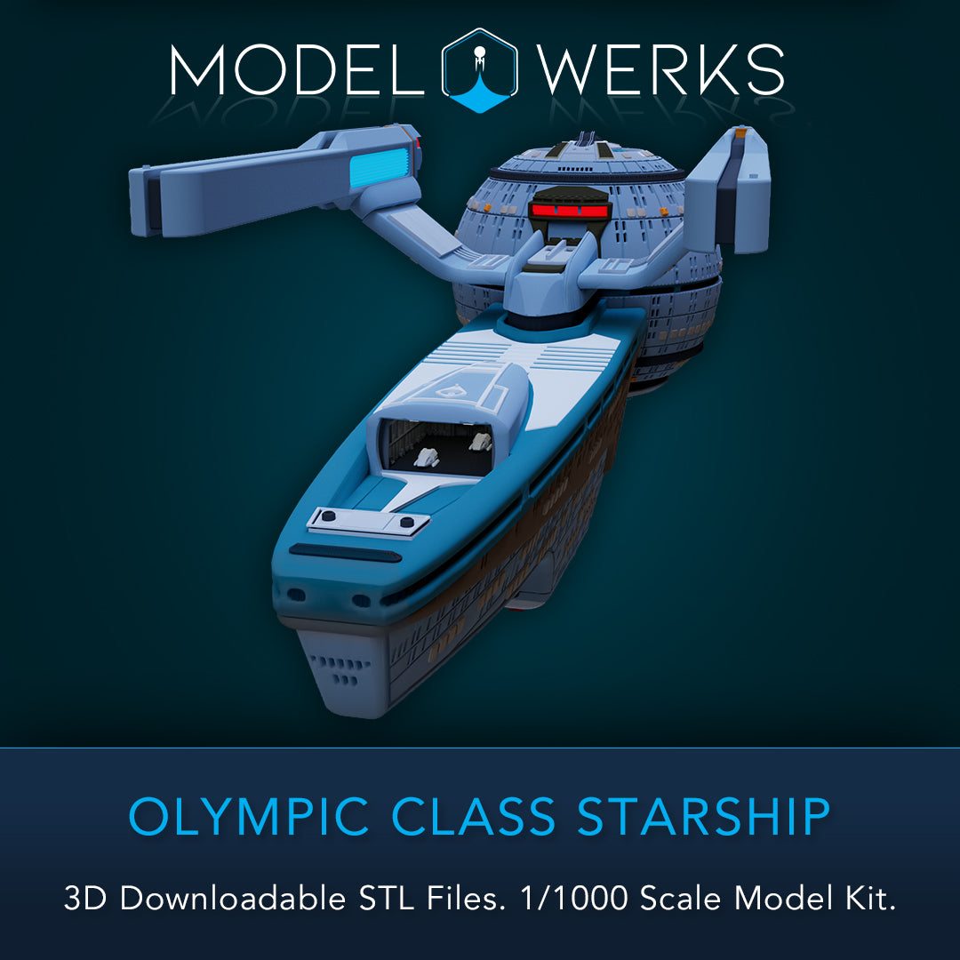 1/1000 Olympic Class Starship Kit STL File Download – modelwerkshop