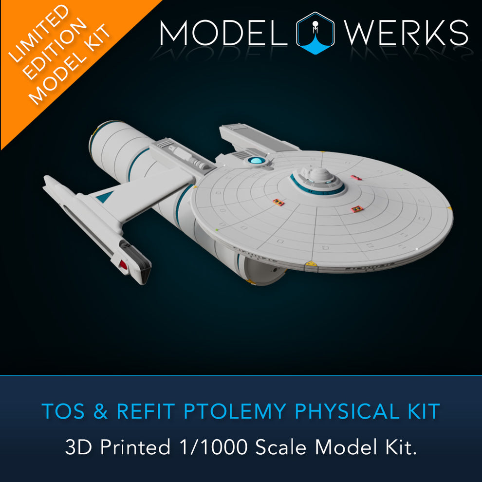 1/000 Ptolemy Class Physical 3D Printed Kit – modelwerkshop