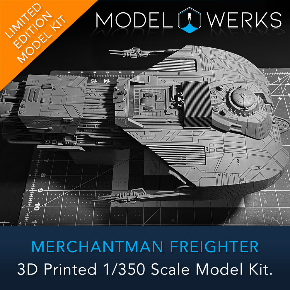 Merchantman Freighter Physical 3D Printed Kit – modelwerkshop