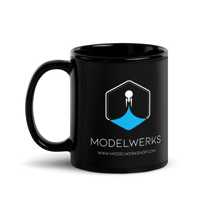 Modelwerks Logo Black Glossy Mug – modelwerkshop