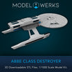 1/1000 Abbe Class Destroyer STL File Download – modelwerkshop