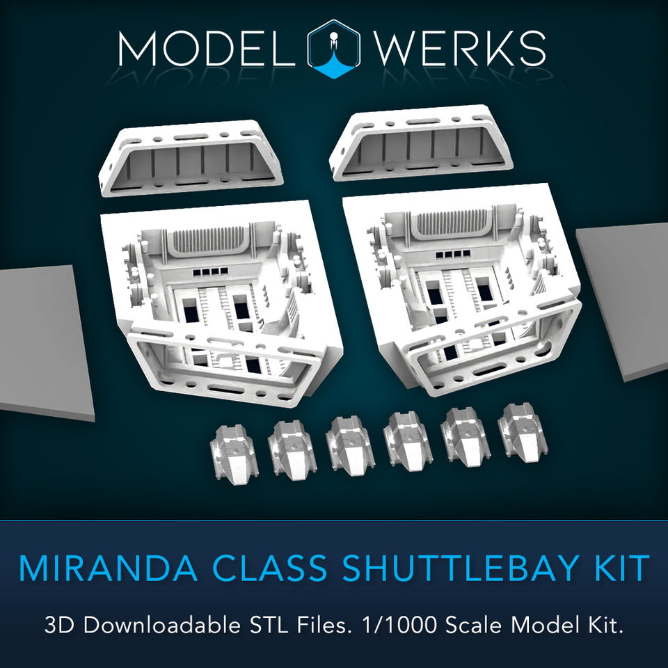 1:1000 Miranda Shuttlebay Conversion Kit STL File Download – modelwerkshop
