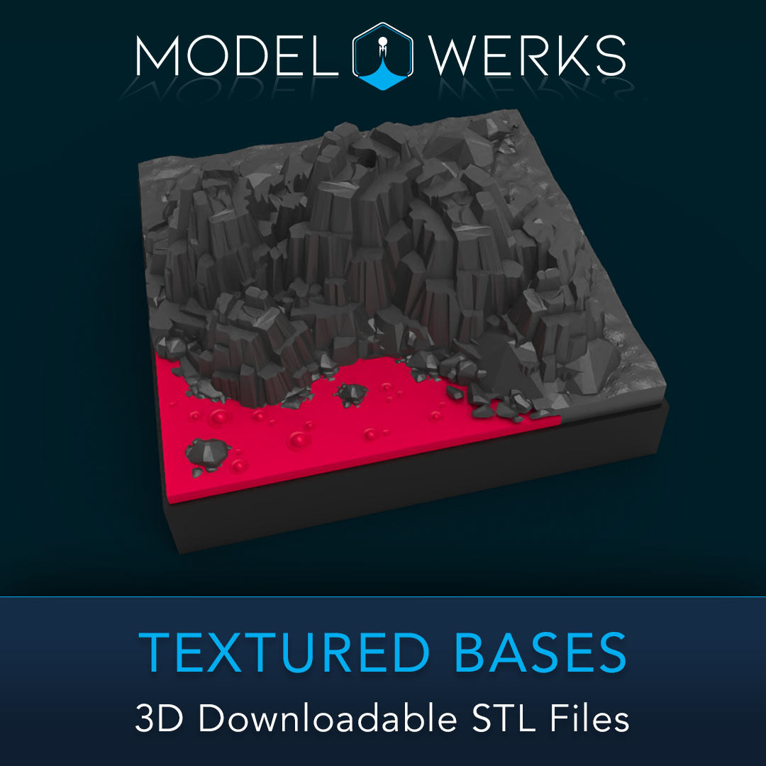 1/72 Scale Textured Bases STL File Download – modelwerkshop