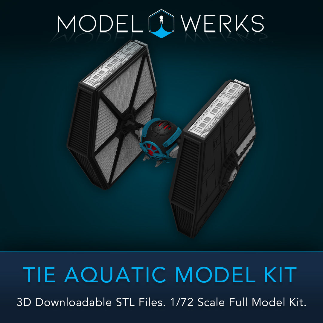1/72 Scale Tie Aquatic Full Kit STL File Download – modelwerkshop
