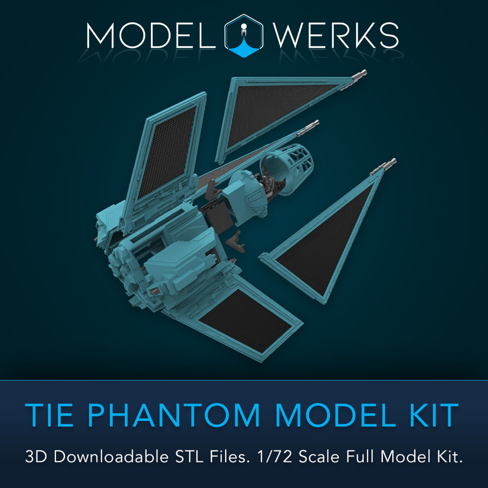 1/72 Scale Tie Phantom Full Kit STL File Download – modelwerkshop