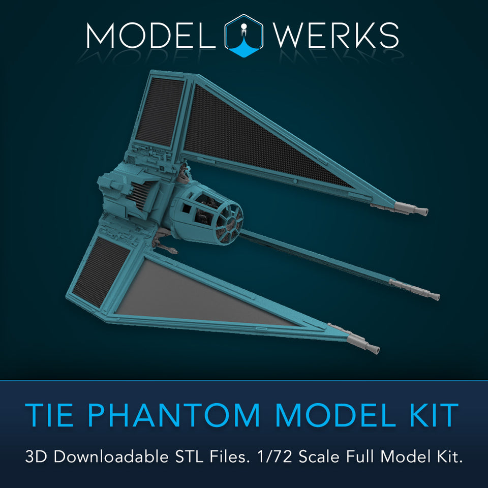 1/72 Scale Tie Phantom Full Kit STL File Download – modelwerkshop